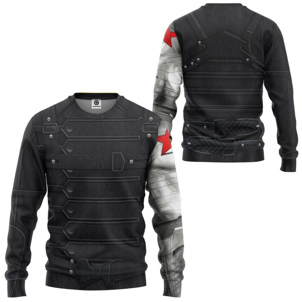 9Heritages 3D Marvel Bucky Barnes Winter Soldier Custom Tshirt Hoodie ...