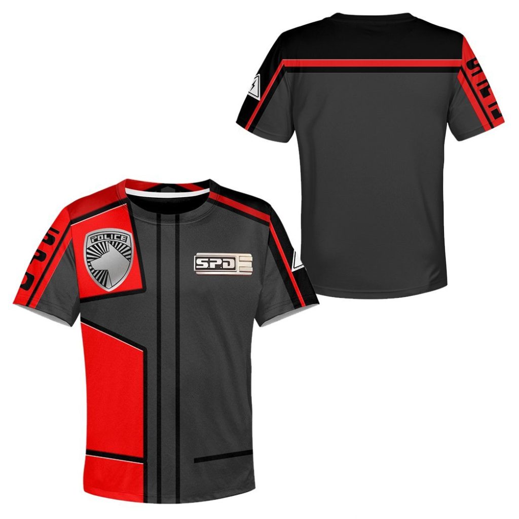 9Heritages 3D Power Rangers SPD Red Uniform Tshirt Hoodie Kids ...