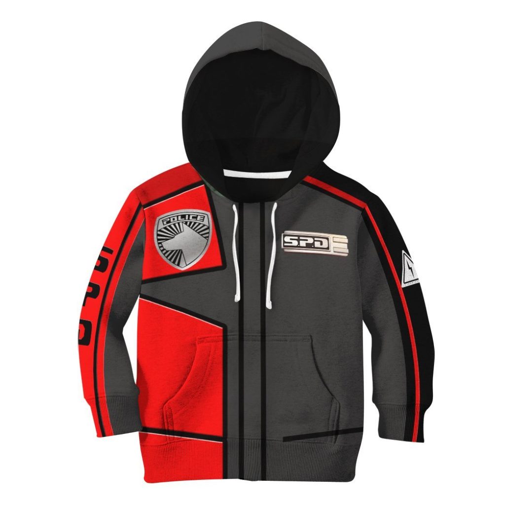 9Heritages 3D Power Rangers SPD Red Uniform Tshirt Hoodie Kids ...